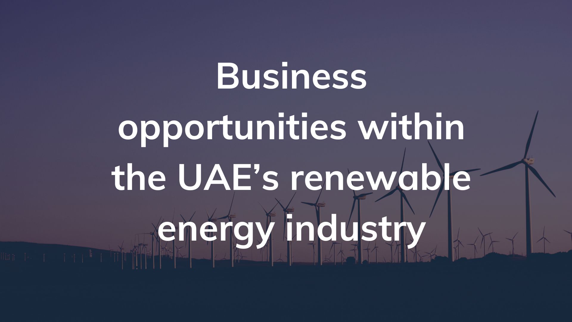Setting Up a Renewable Energy Business in the UAE | PRO Partner Group